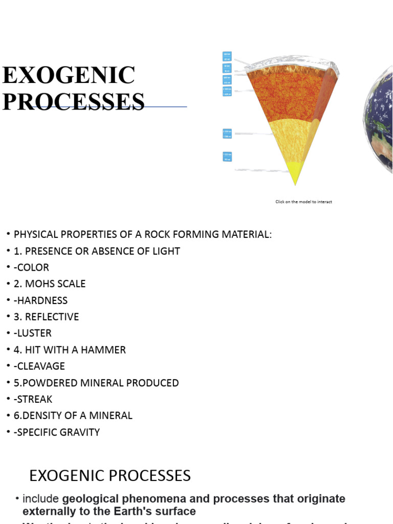 Exogenic Processes | PDF | Weathering | Erosion