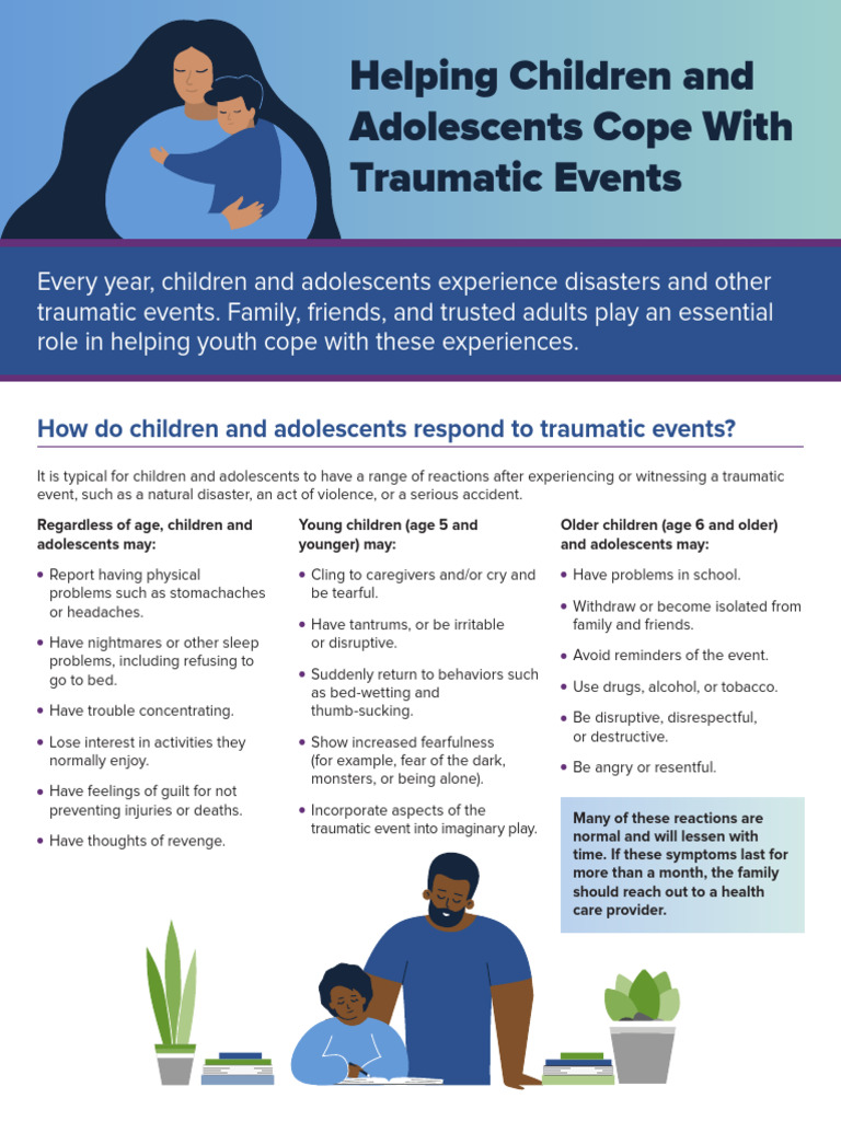 Helping Children and Adolescents Cope With Traumatic Events | PDF | Psychological Trauma ...