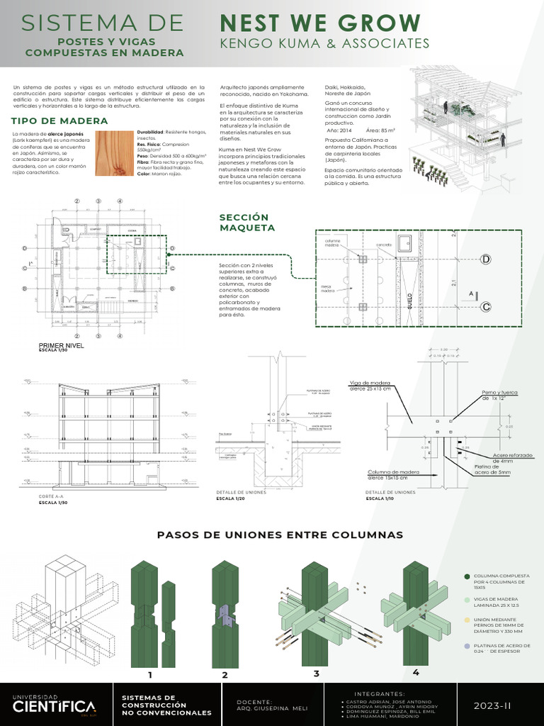 Lamina Ef SCNC | PDF | Madera | Ingeniería de Edificación