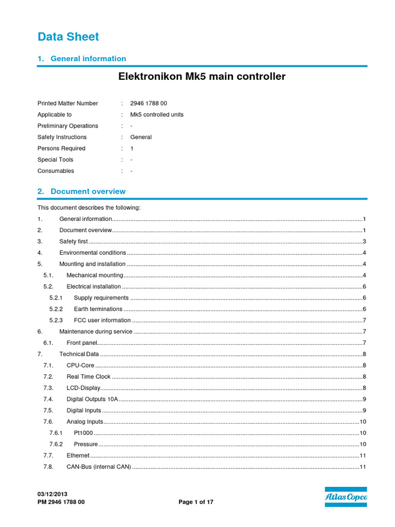 Elektronikon Mk5 Controller Guide | PDF | Power Supply | Computer ...