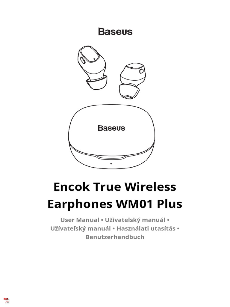 Manual Fone Baseus WM01 Plus | PDF | Headphones | Telephone
