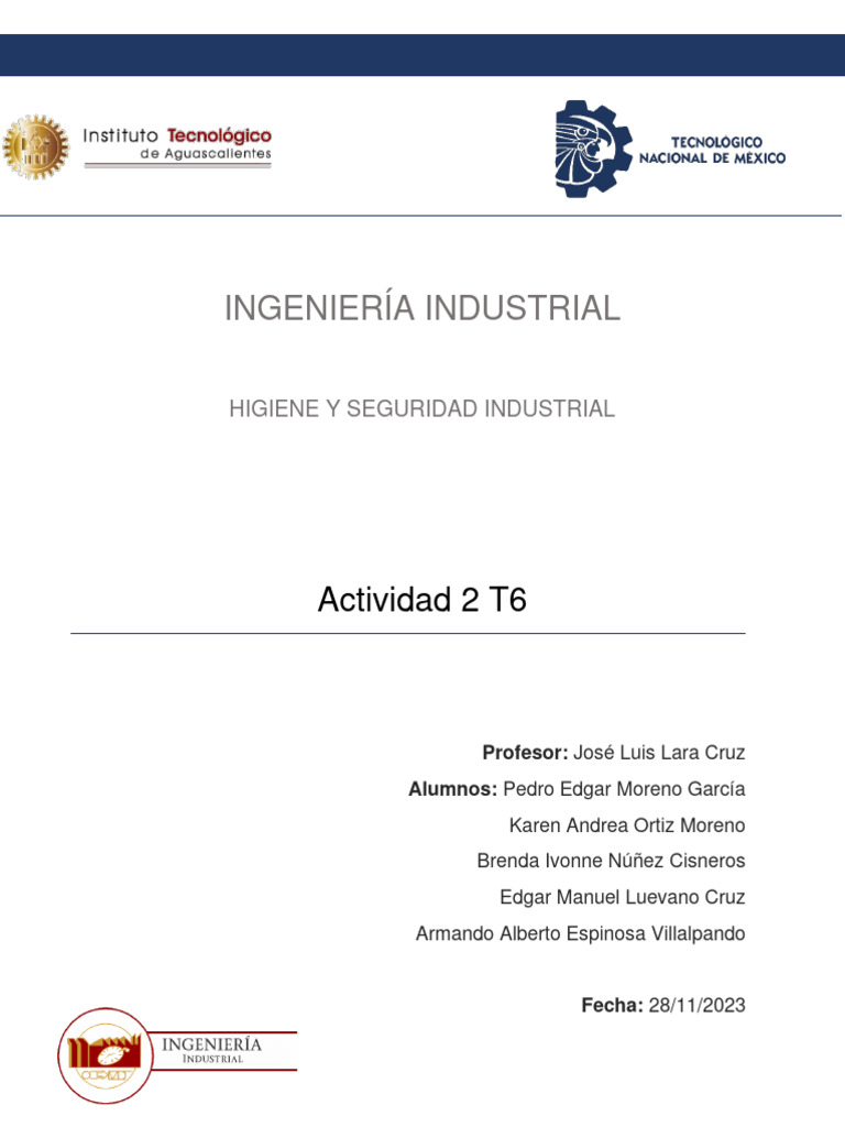 Act 2 T6 | PDF | Business | Seguridad y salud ocupacional