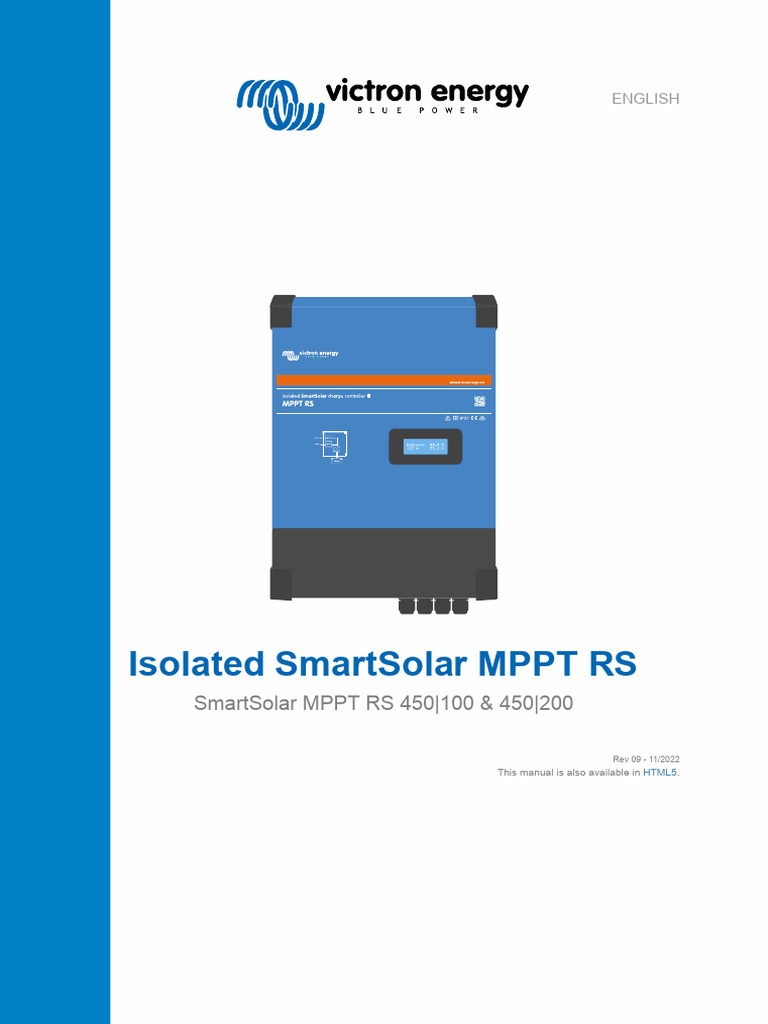 SmartSolar MPPT RS-en | PDF | Battery Charger | Photovoltaics