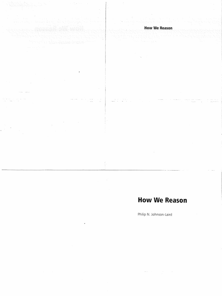 How We Reason (Philip Johnson-Laird) (Z-Library) | PDF