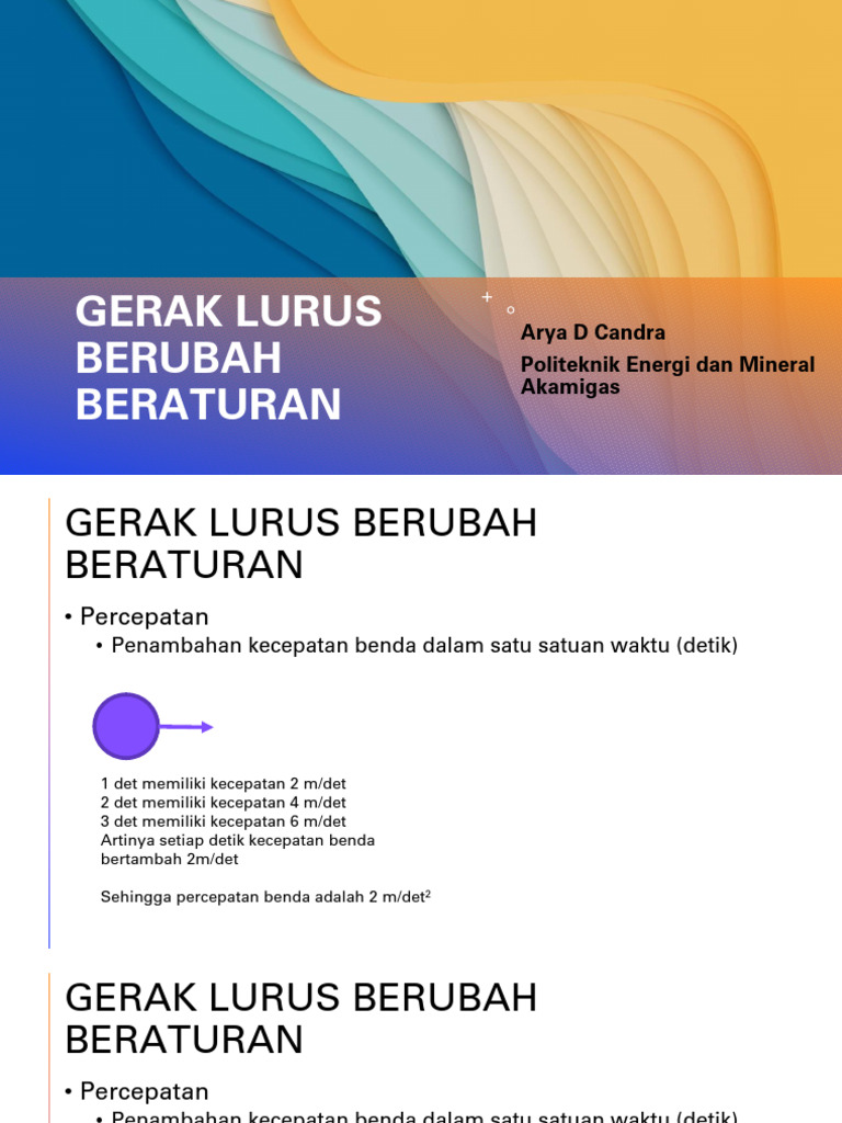 Gerak Lurus Berubah Beraturan | PDF