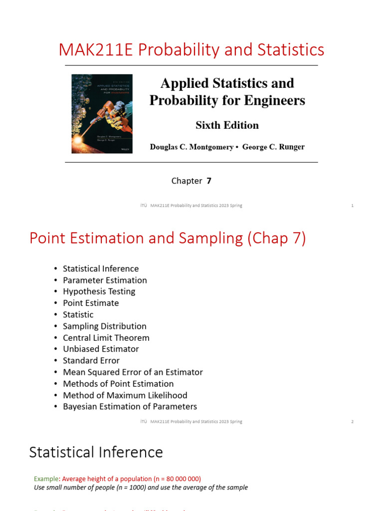 Point Estimation in Statistics | PDF | Bias Of An Estimator | Standard Deviation