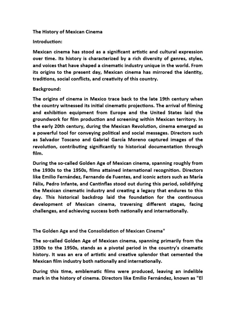 Evolution of Mexican Cinema History | PDF | Mexico