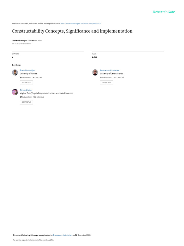 Constructability Concepts Significance and Impleme | PDF | Project ...