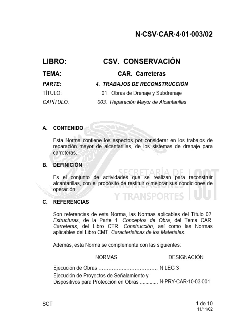 Reparación de Alcantarillas en Carreteras | PDF | Hormigón | Acero