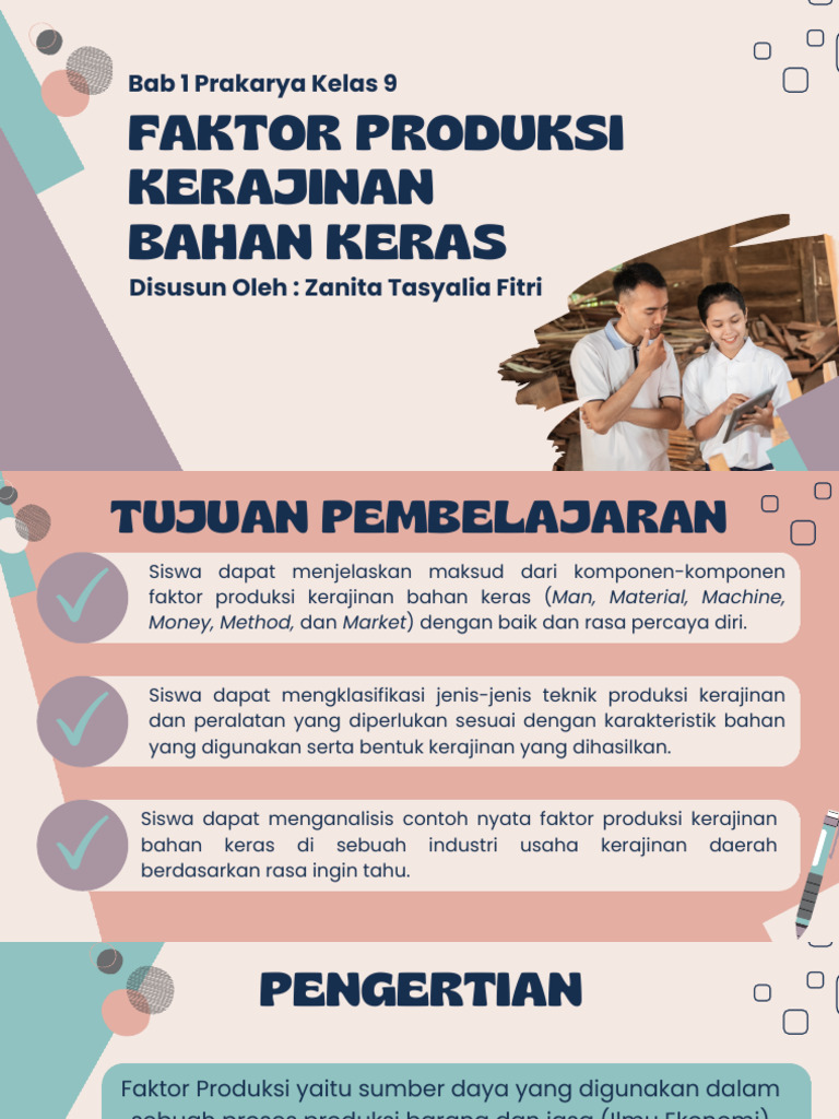 Materi Prakarya Faktor Produksi | PDF | Seni