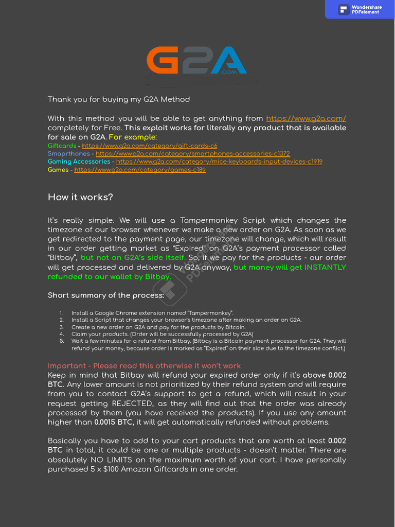Leak G2a Method | PDF | Bitcoin | Payments