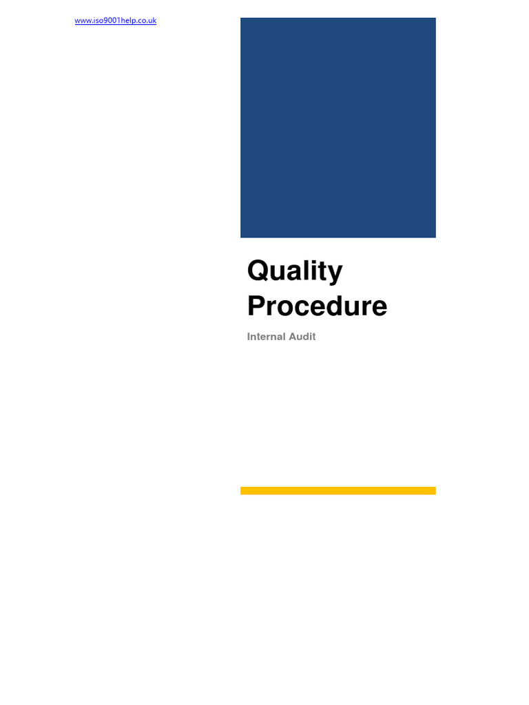 Internal Audit Procedure | Download Free PDF | Audit | Internal Audit