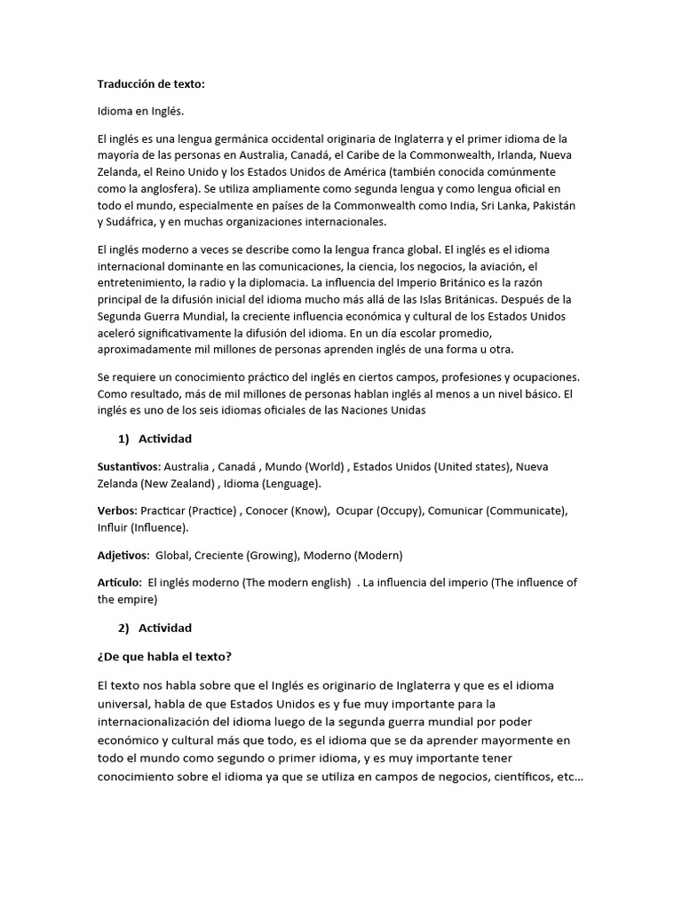 Tarea de Caris | PDF | Estudios de idiomas extranjeros