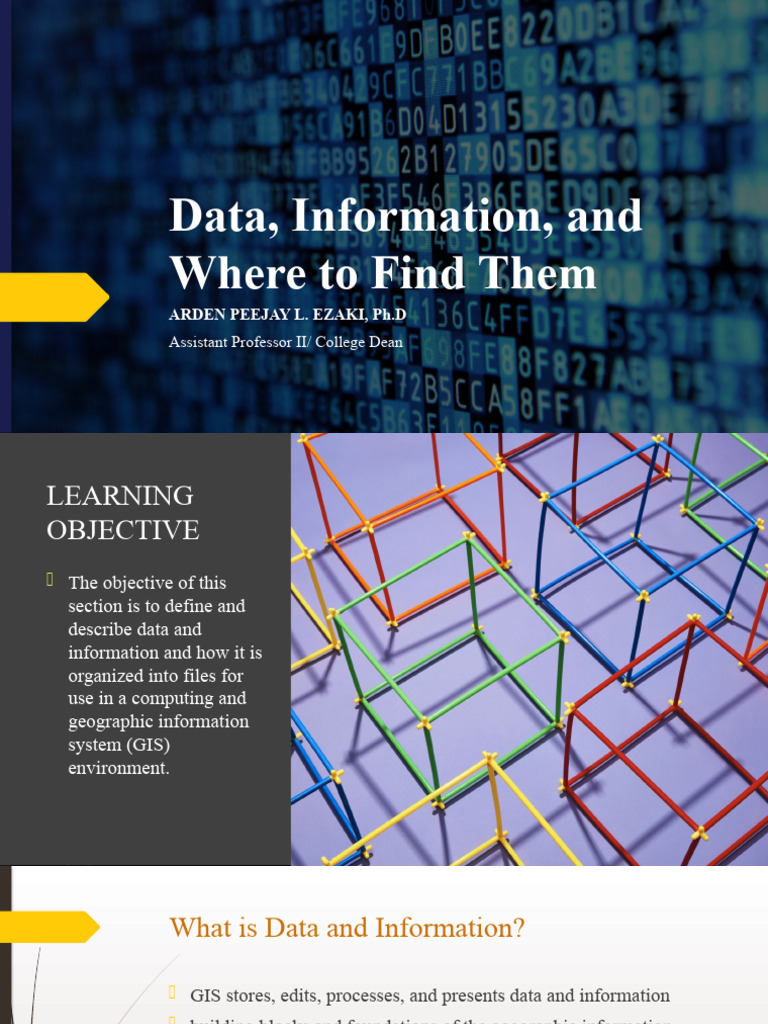 Data & Info (GIS) | PDF | Metadata | Databases