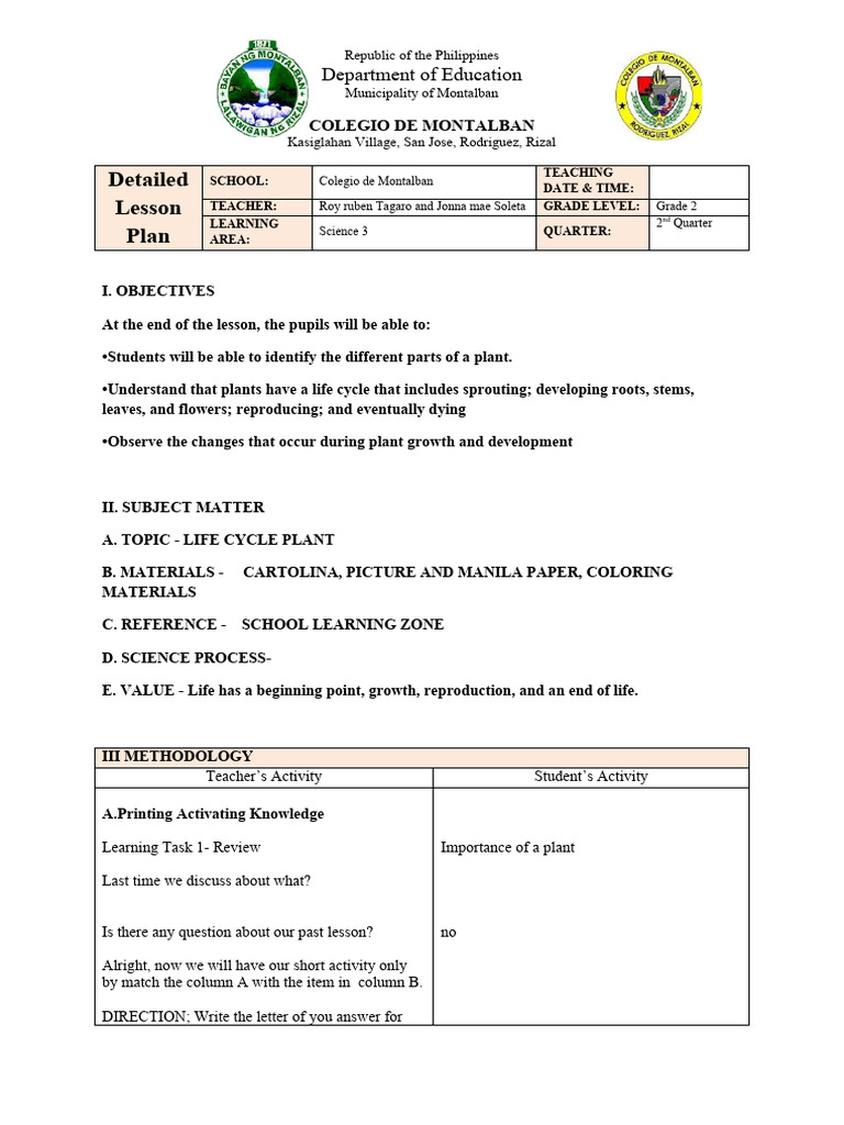Science LP | PDF | Plants | Learning