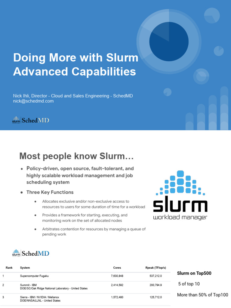 Doing More With Slurm Advanced Capabilities | PDF | Graphics Processing Unit | Cloud Computing