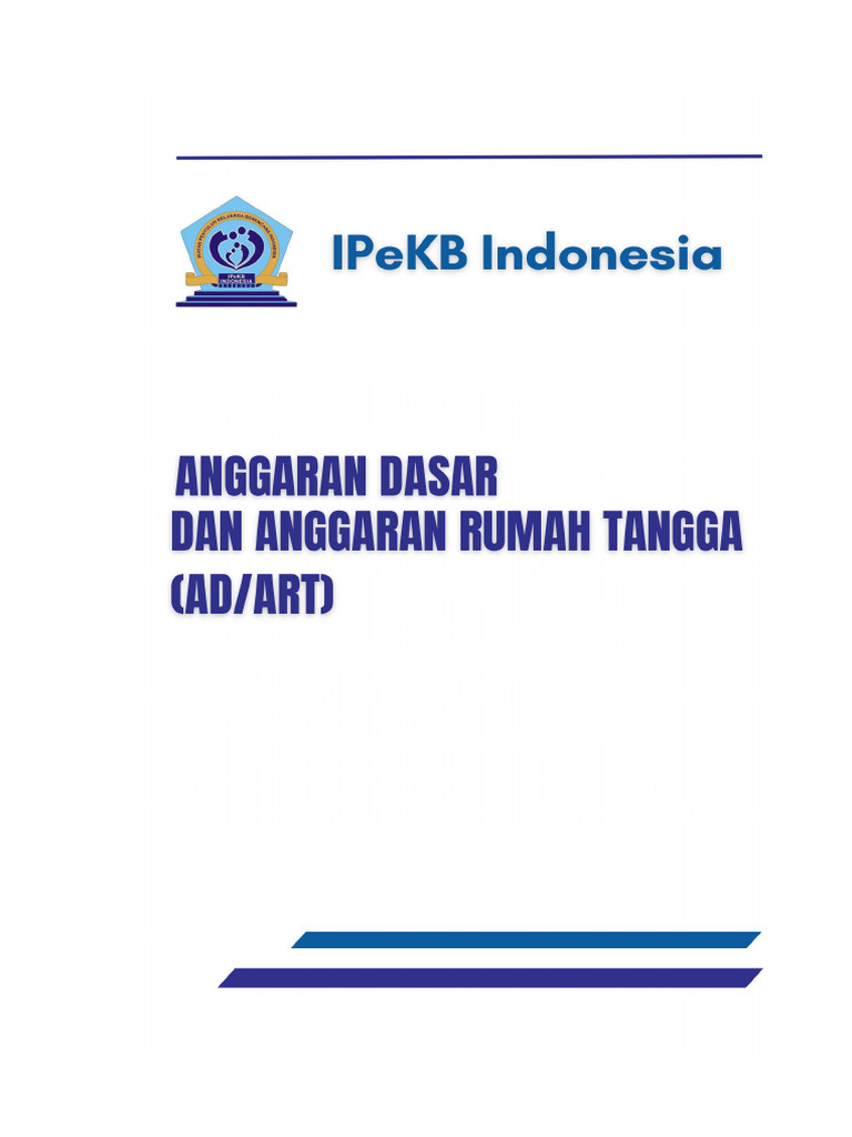 AD Dan ART IPeKB 2023 (FIXED) | PDF | Bisnis | Ilmu Sosial