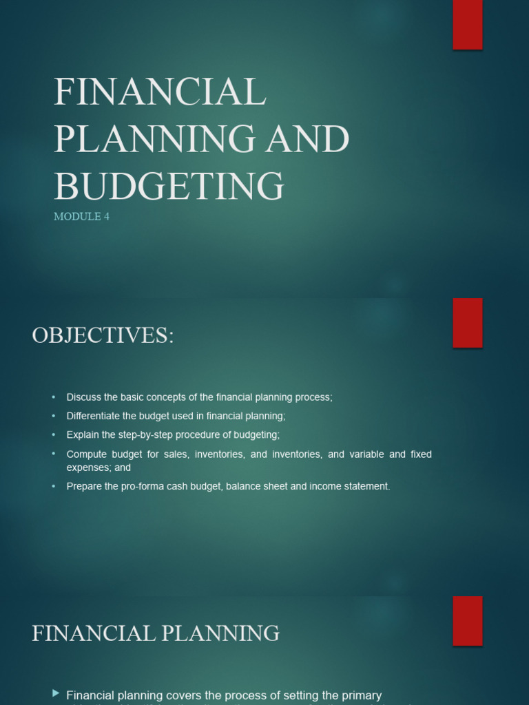 Financial Planning and Budgeting | Download Free PDF | Financial Plan | Inventory