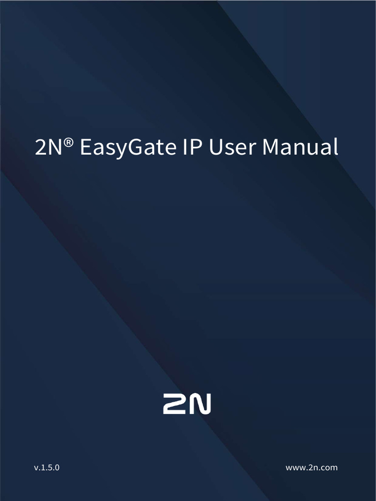 2N Easy Gate IP User Guide EN 1.5.0 | PDF | Session Initiation Protocol | Port (Computer Networking)