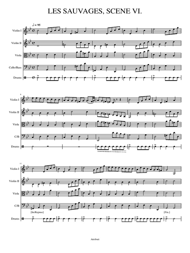 Les - Sauvages, - Scene - Vi. 3 | PDF | Bowed Instruments | Classical Music
