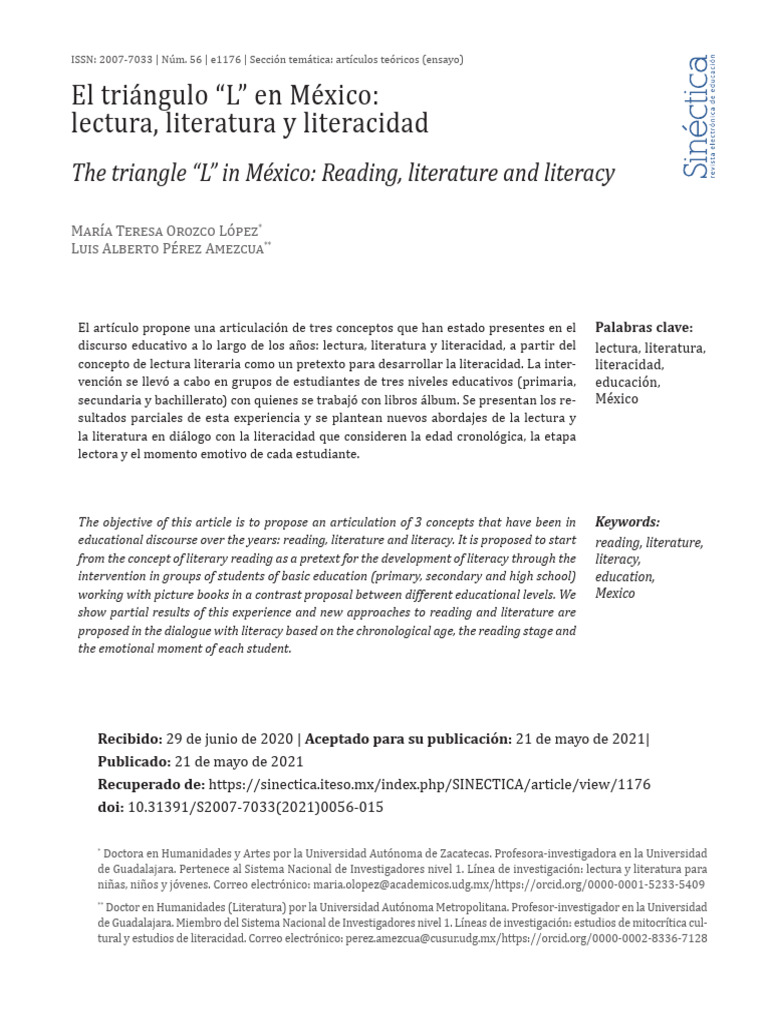 Triángulo “L” en México: Lectura y Literacidad | PDF | Programa para la ...