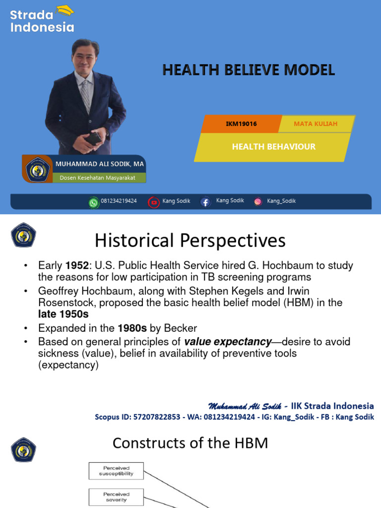 Part 3 - Health Believe Models | PDF | Public Health | Clinical Medicine