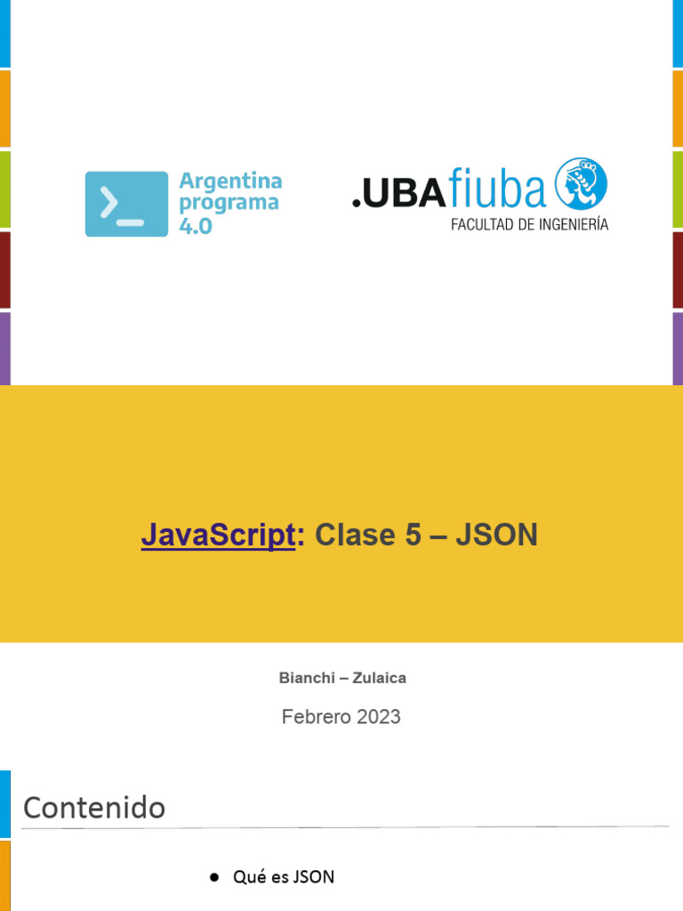 JS Clase05 3 JSON | PDF | Json | Script Java