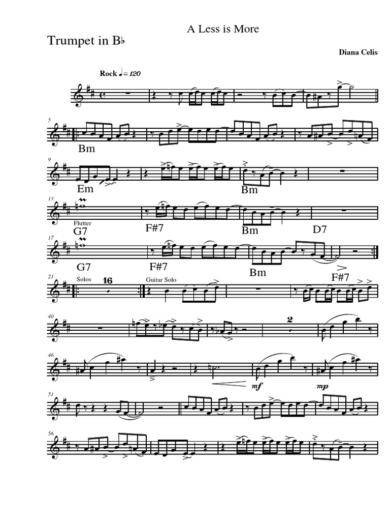 A Less Is More - 002 Trumpet in BB | PDF