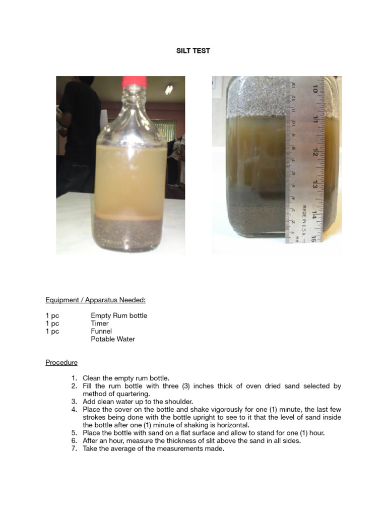 8 Silt Test | PDF