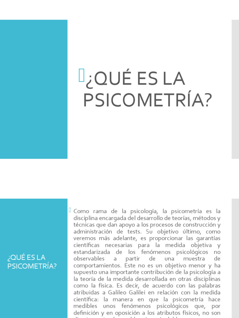 Que Es La Psicometria | PDF | Validez (Estadísticas) | Interacciones de ...