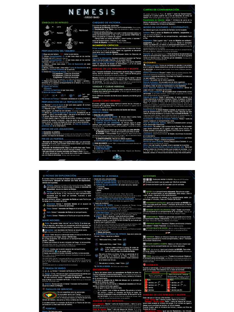 Reglas de Nemesis Fase 2 en Español | PDF