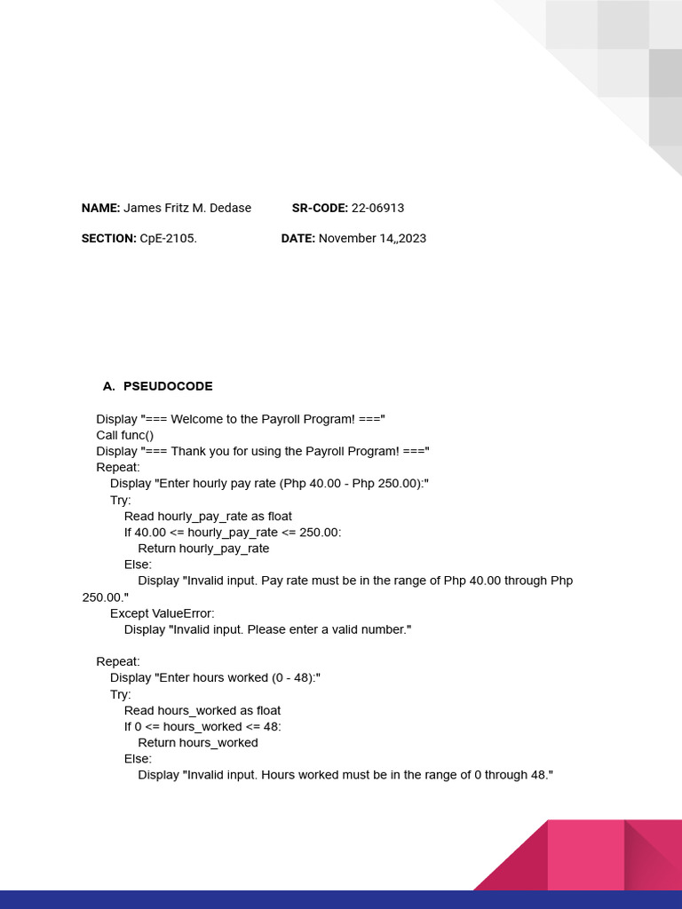 Laboratory 5 (Partial Submission) | PDF