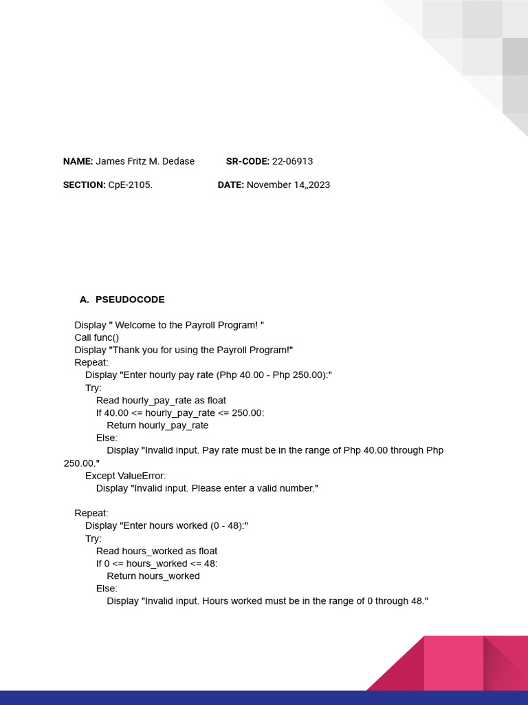 Dedase - James Fritz M - Laboratory 5 | PDF