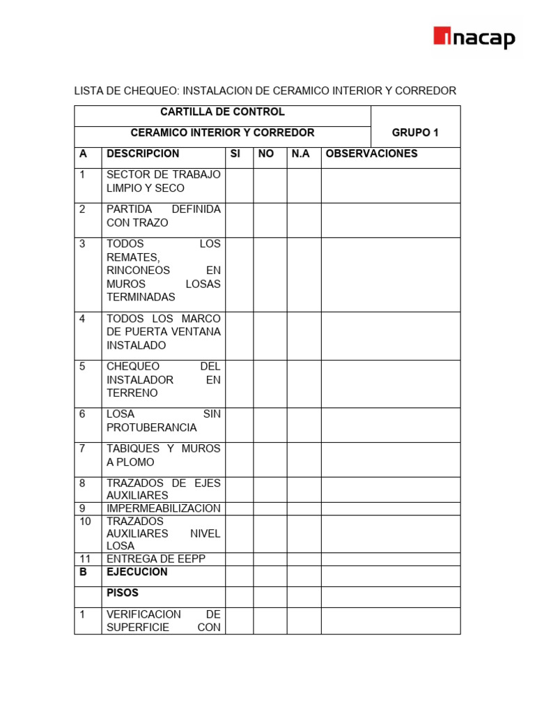 Check List Final | PDF | Bienes manufacturados