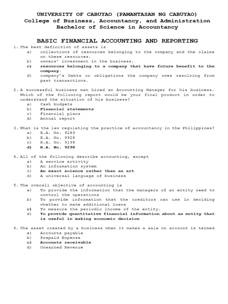 BFAR Qualifying Exam Reviewer | PDF | Debits And Credits | Stocks