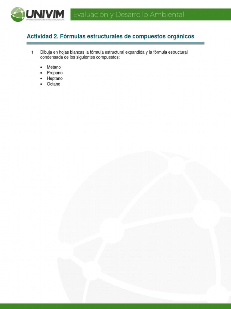 Formulas Estructurales Actividad 2 | Descargar gratis PDF | Isómero ...