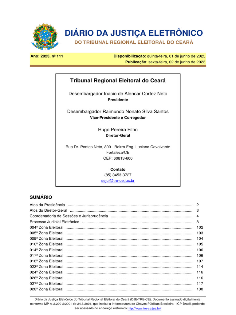 Tre Ce 111 - 2023 | PDF | Direito | Computadores
