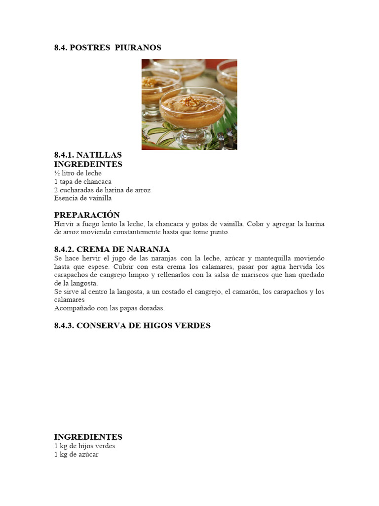 Piura | PDF | Postres | Cocina