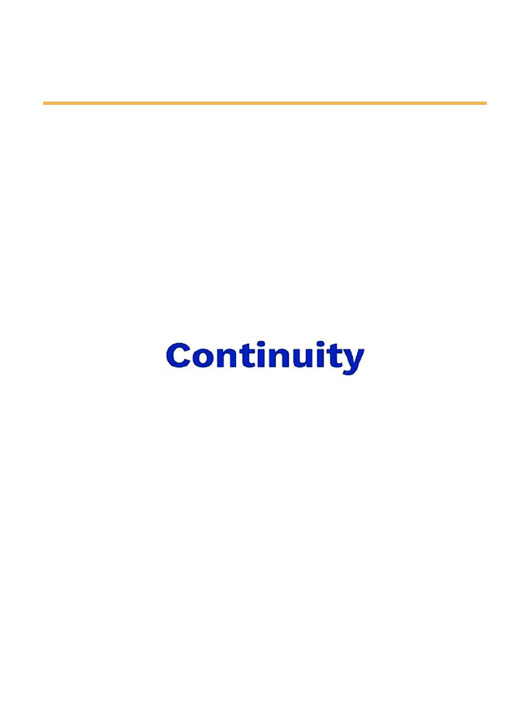 Continuity | PDF