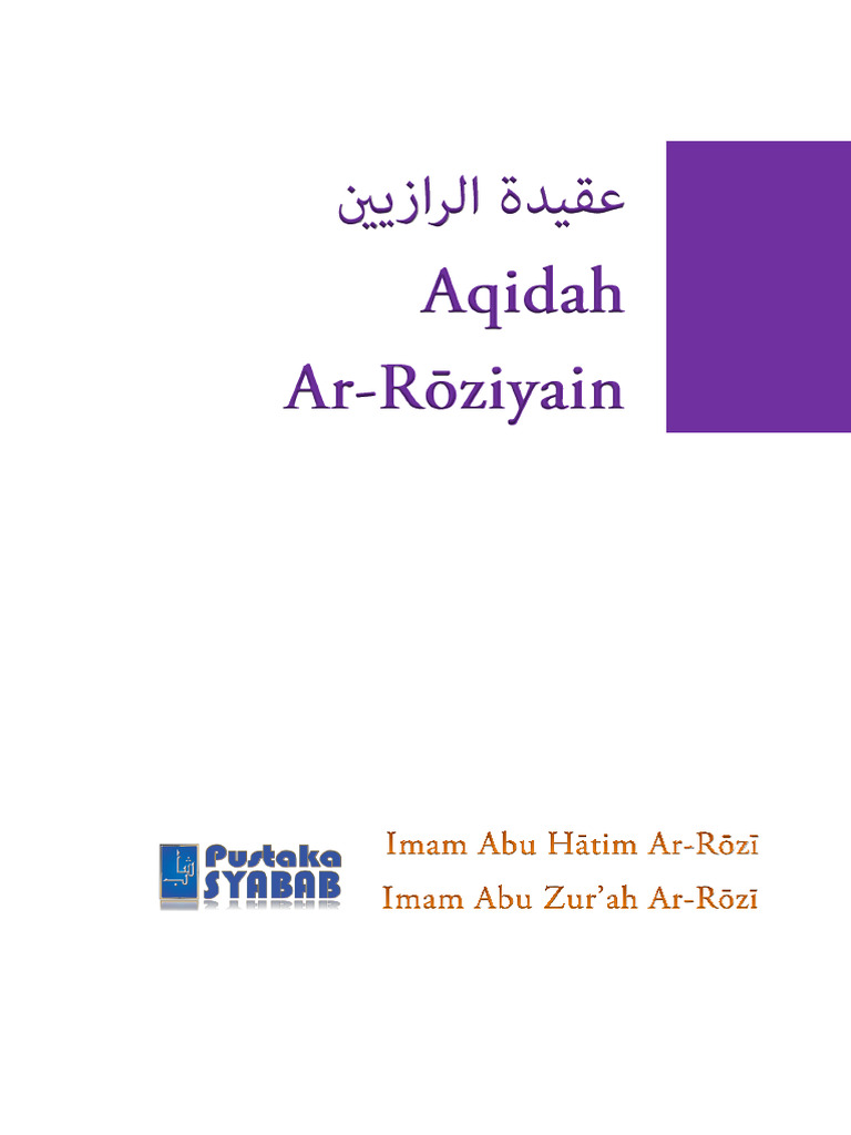 Terjemah Aqidah Ar-Roziyain - Abu Hatim Ar-Rozi Dan Abu Zur'ah Ar-Rozi - PUSTAKA SYABAB | PDF