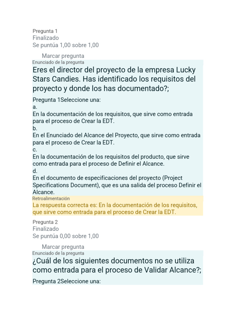Examen Final Gestión de Alcance | PDF | Ciencia de sistemas