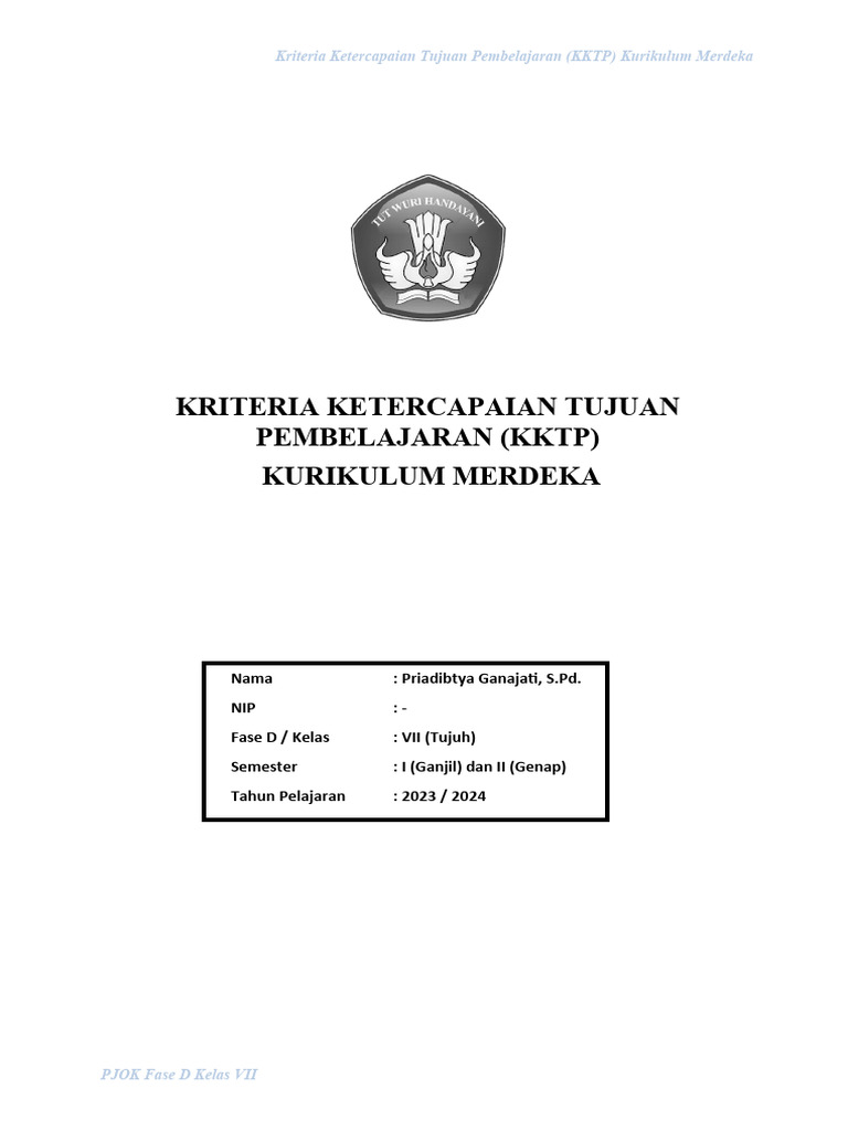 KKTP Kurikulum Merdeka | PDF
