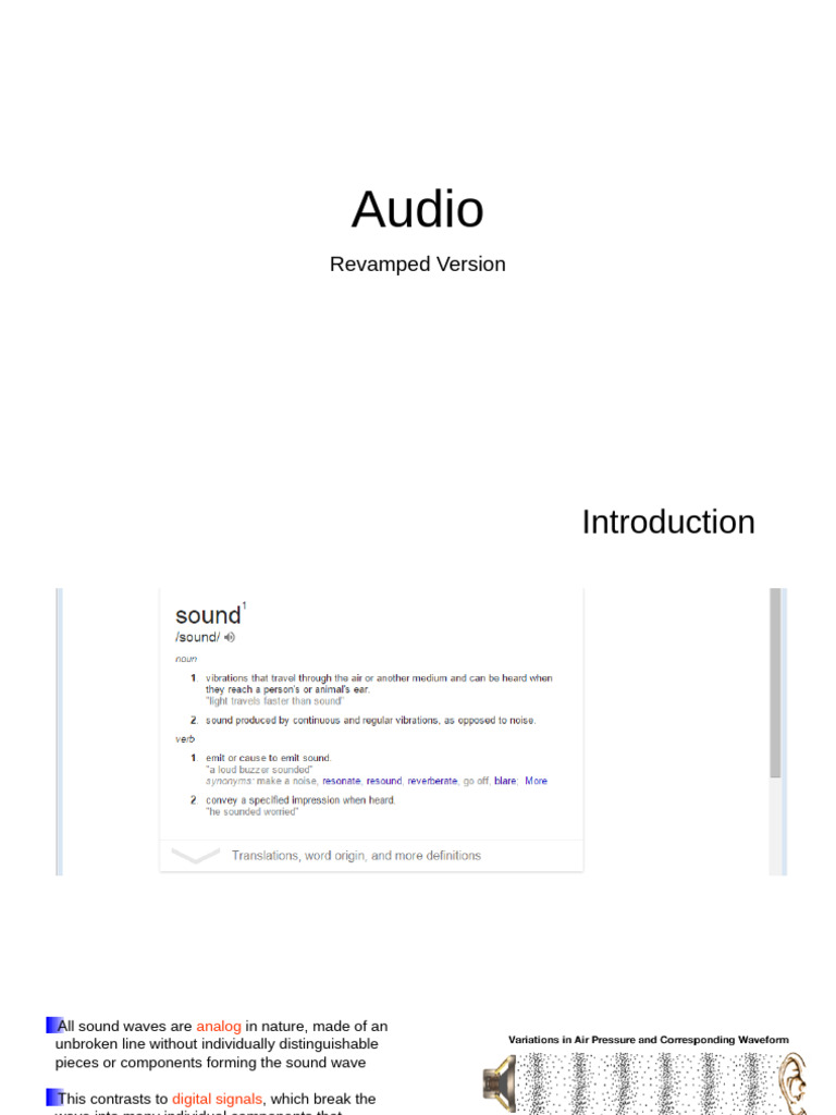 Chapter 6 (Audio) | PDF | Sampling (Signal Processing) | Sound