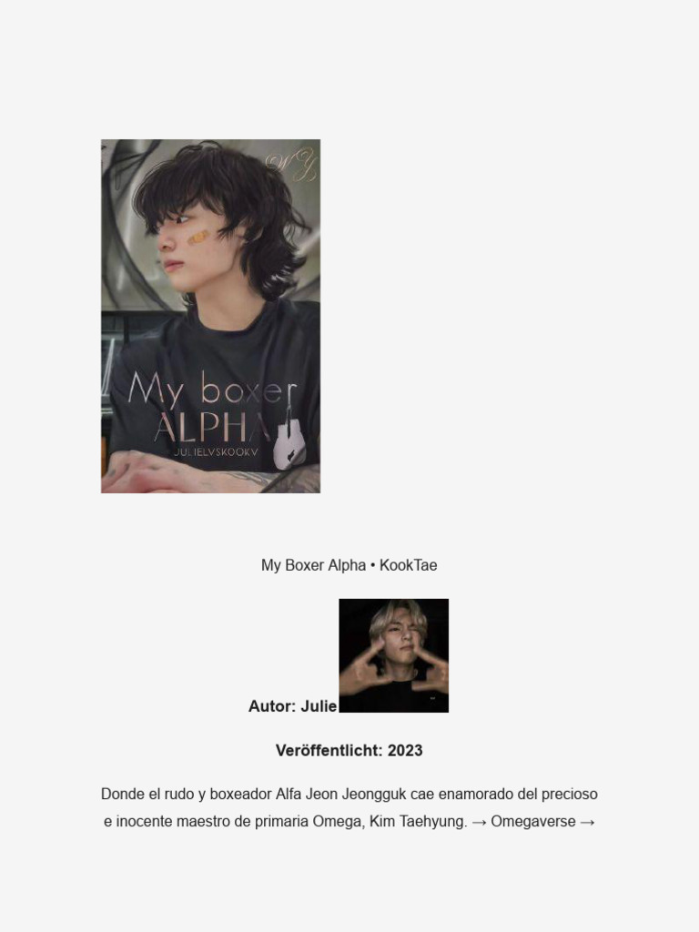 My Boxer Alpha Kooktae 344329913 | PDF