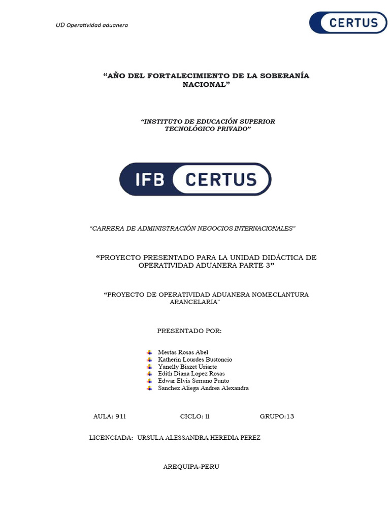 Actividad Aa3 Grupo 2 Pdf Aduana Comercio