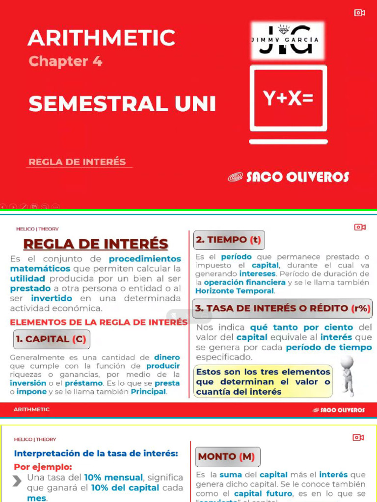 Aritmética 4 - 10 - 2021. INTERES REGLA | PDF