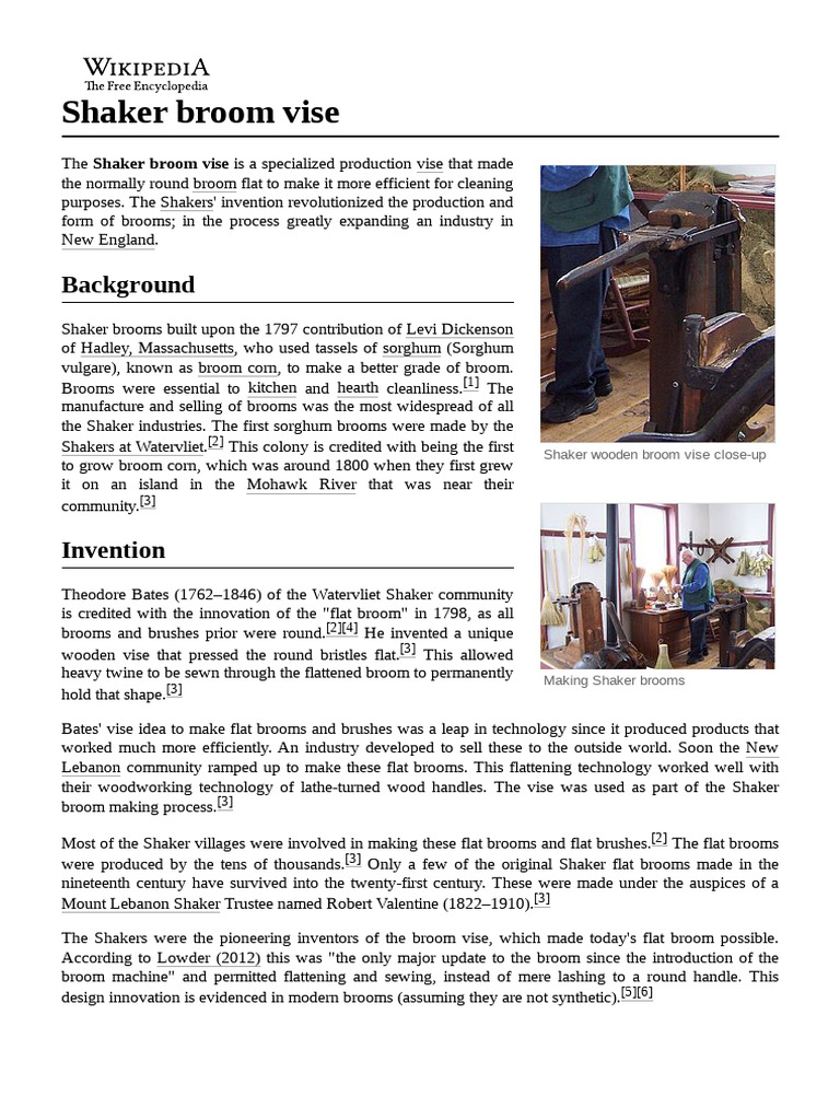 Shaker Broom Vise | PDF