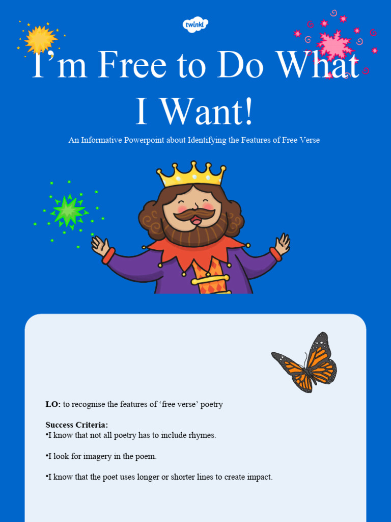 Free Verse Poem Slides | Download Free PDF | Poetry | Writing