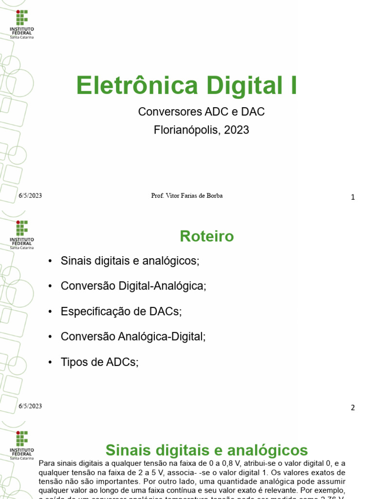 Aula 32 Conversores Ad E Da Download Grátis Pdf Conversor De