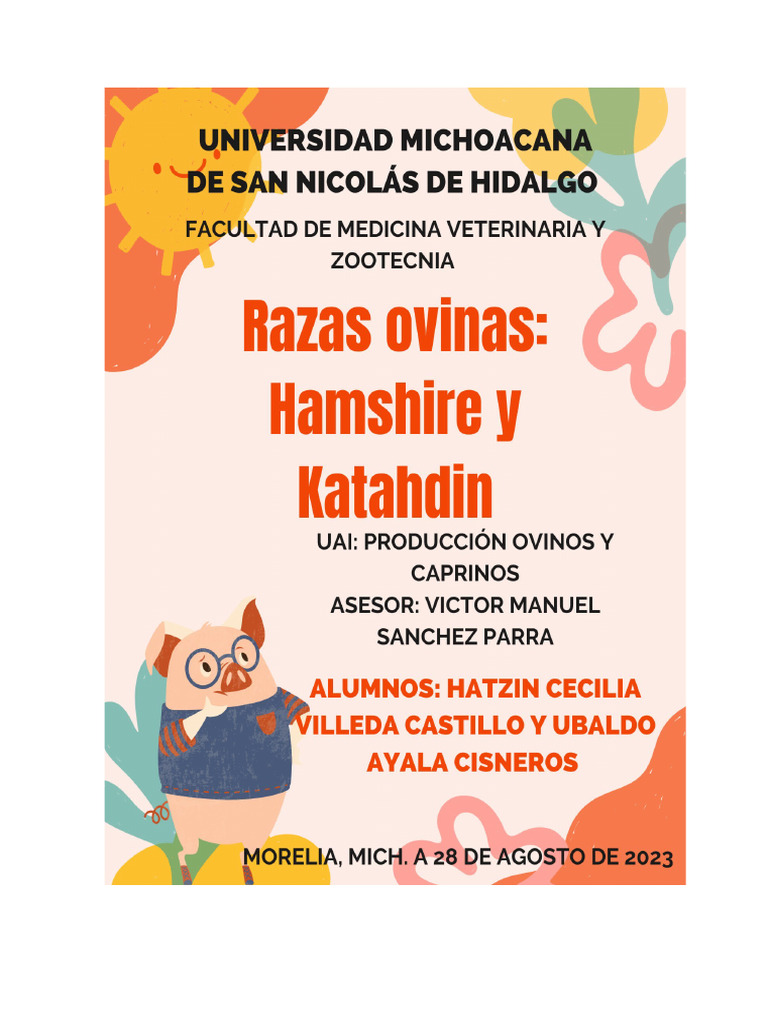 Resumen Razas Katahdin y Hampshier Ubaldo y Hatzin | PDF | Oveja | Ganado